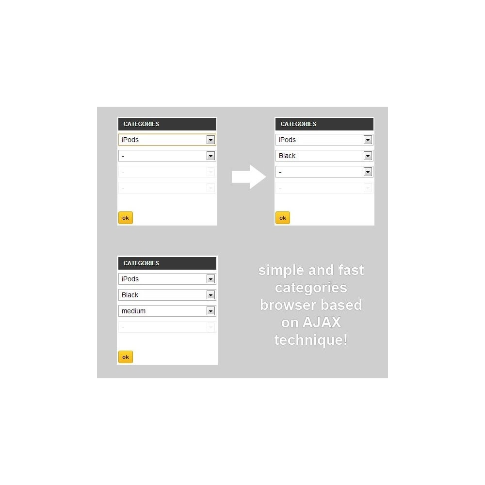 Categories Dropdown Filter Menu Prestashop Addons