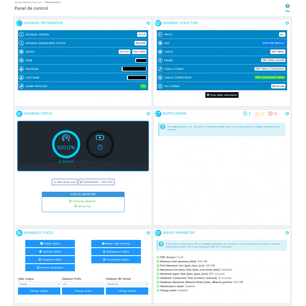 Ultimate Database Optimizer - Optimizes and repairs - PrestaShop Addons Ultimate Database Optimizer - Optimizes and repairs - PrestaShop Addons